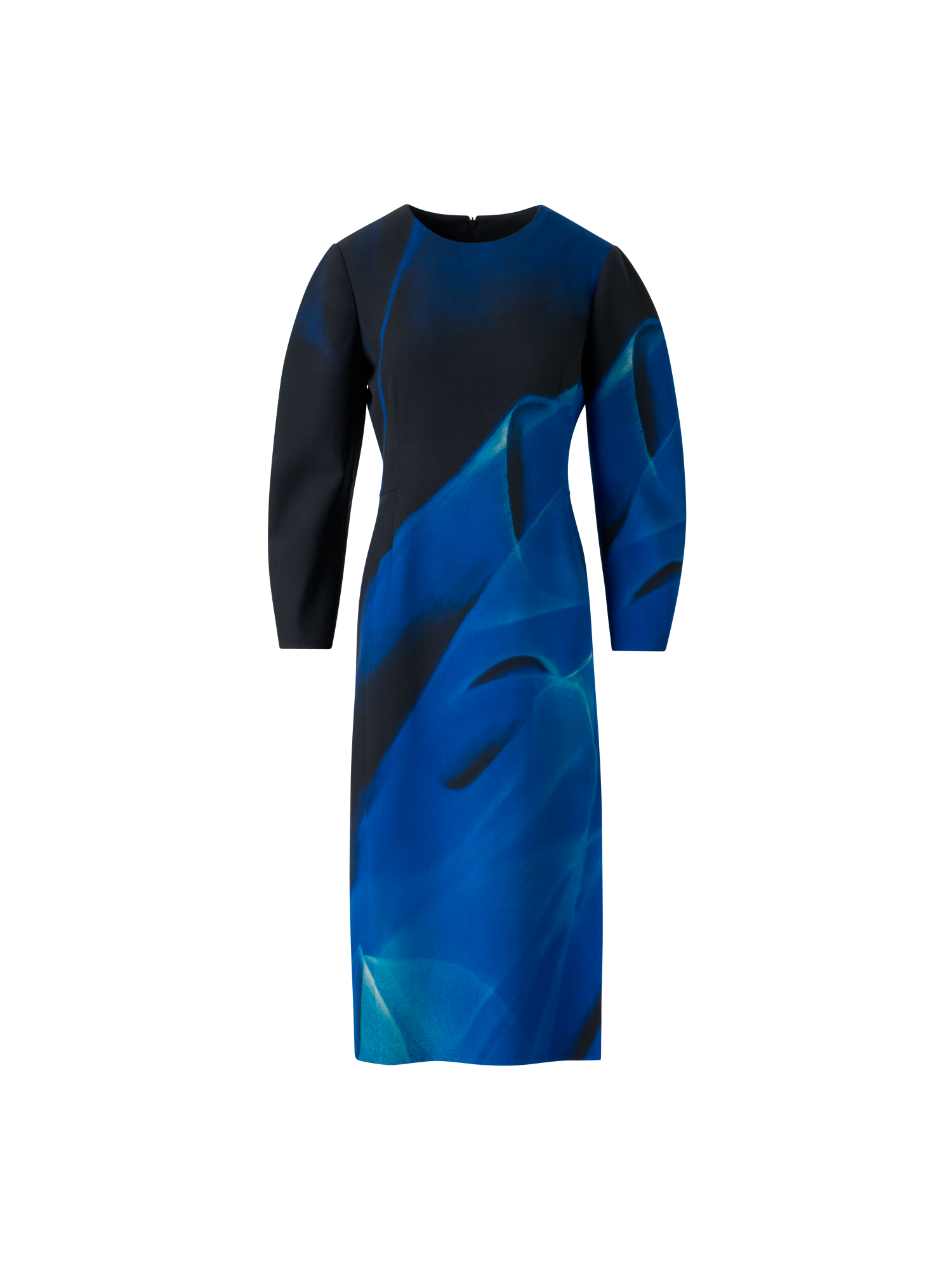 Barrel Sleeve Dress in Alyson's Cyanotype Print – Akris Inc.