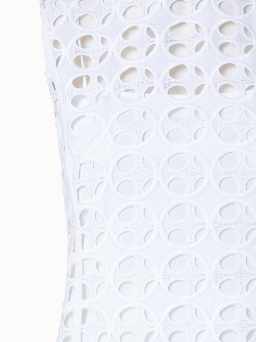 Dot Cut-Out Embroidery Dress